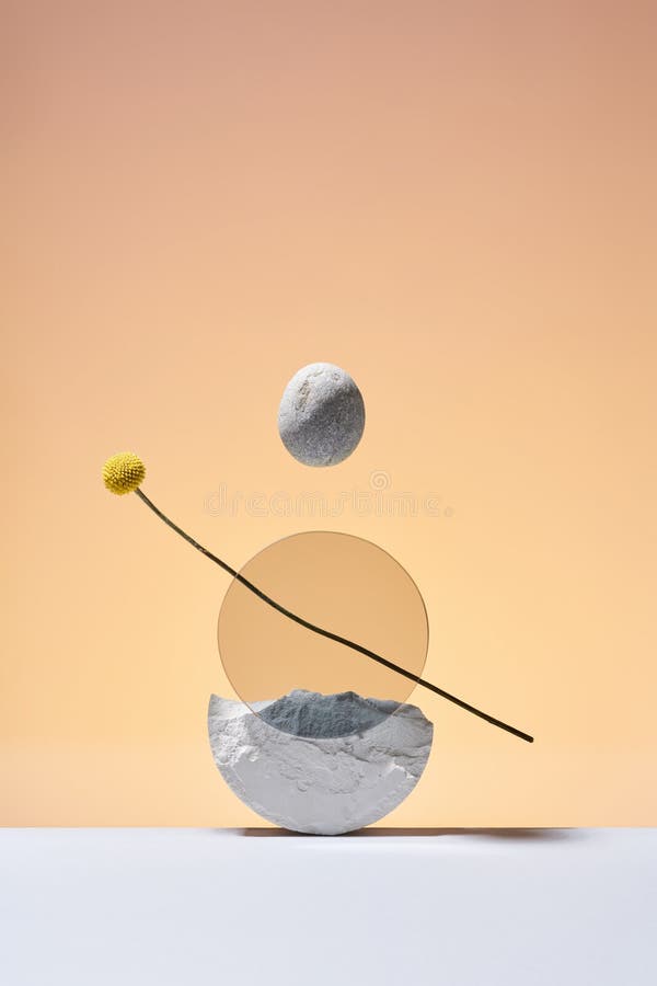 Mockup, Abstract Composition with Primitive Stock Image - Image of ...