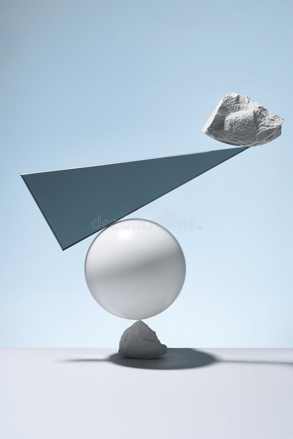 Mockup, Abstract Composition with Primitive Stock Image - Image of ...