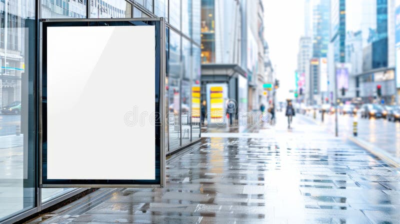 Mockup of Banner Ad on High-traffic Website for Digital Designs. Stock ...