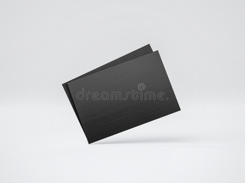 Mockup of Black Business Cards. 3d Rendering Stock Illustration ...