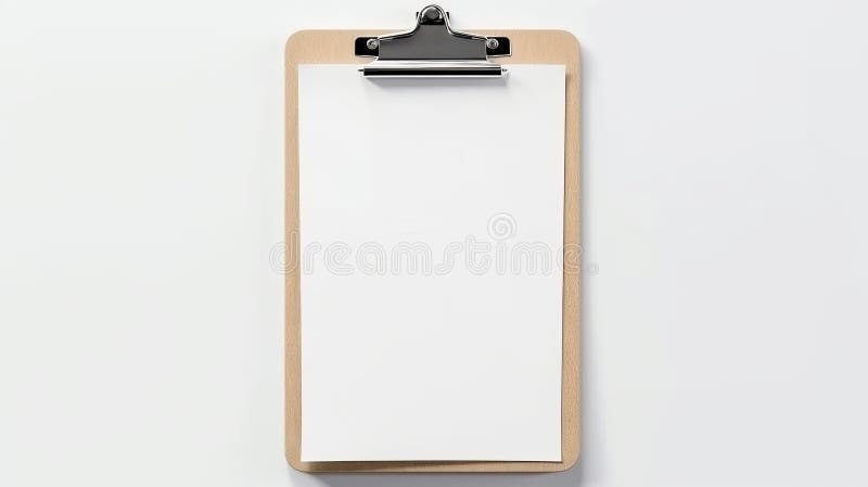Mockup Black Clipboard with Blank White Paper. Generative AI Stock ...