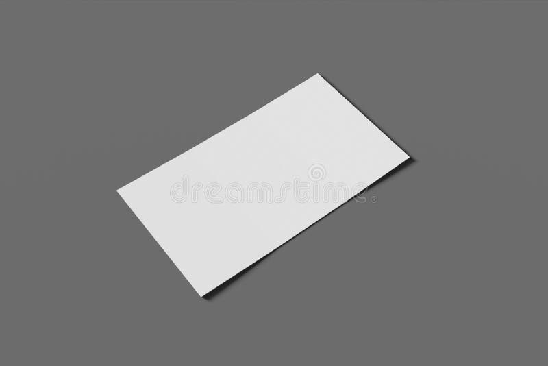 Mockup Blank Business or Name Card on a Gray Background. 3D Rendering ...