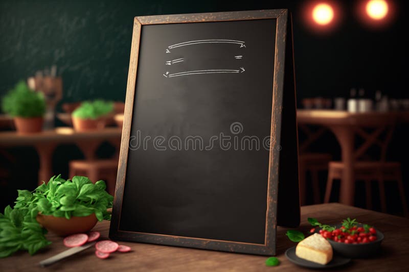 Mockup Blank Chalkboard Menu, for Restaurant, Coffe Shop, Bar, Copy ...
