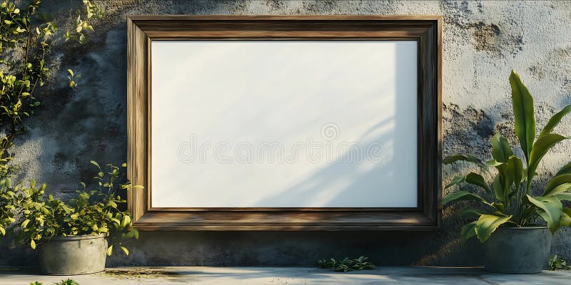 MOCKUP of a BLANK FRAME LANDSCAPE ORIENTATION 54 RATIO AR 23 Stock ...