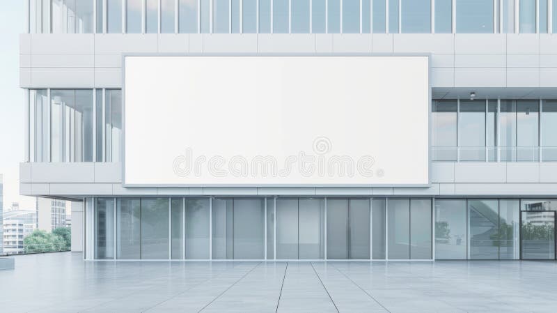Mockup of a Blank Outdoor Banner on a Building, Ready for Advertisement ...