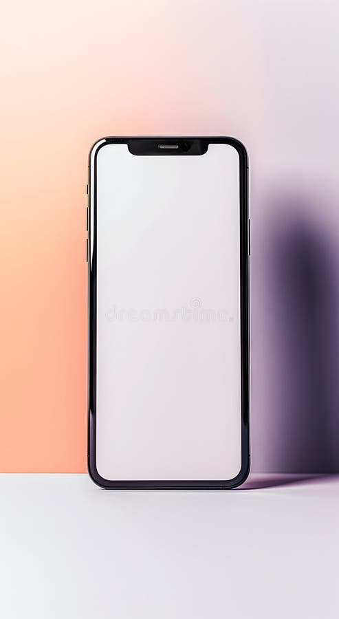 Mockup of a Blank Smartphone Screen. Template for Mobile App Design ...