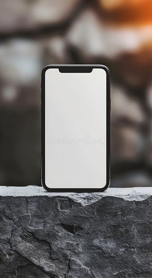 Mockup of a Blank Smartphone Screen. Template for Mobile App Design ...