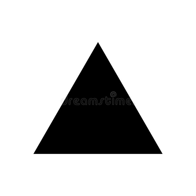 Mockup of Blank Triangle Black Icon. Template Vector Illustration for ...