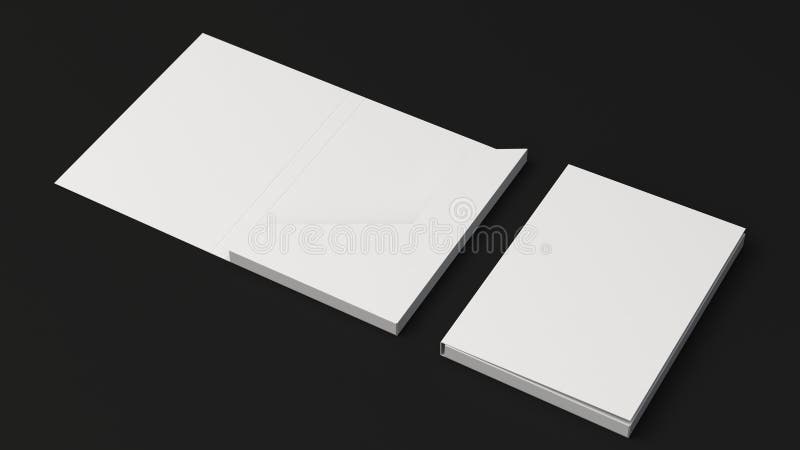 Mockup of Blank White Cardboard Folder Stock Illustration ...