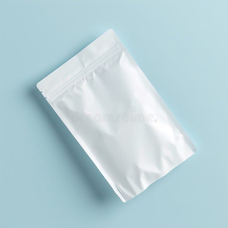 Mockup on Blue Background Minimalism, White Paper Packaging, Packaging ...