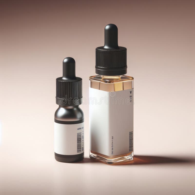 Mockup Bottle of Vape Liquid with Empty Label, Copy Space. 3d Render ...