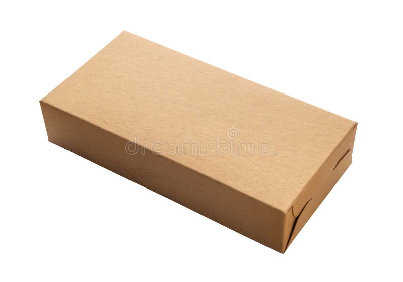 Mockup Brown Box Isolated on White Background Stock Image - Image of ...