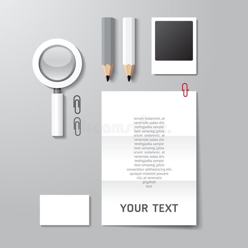 Mockup Business Stationery Set Design.Vector Illustration Stock Vector ...