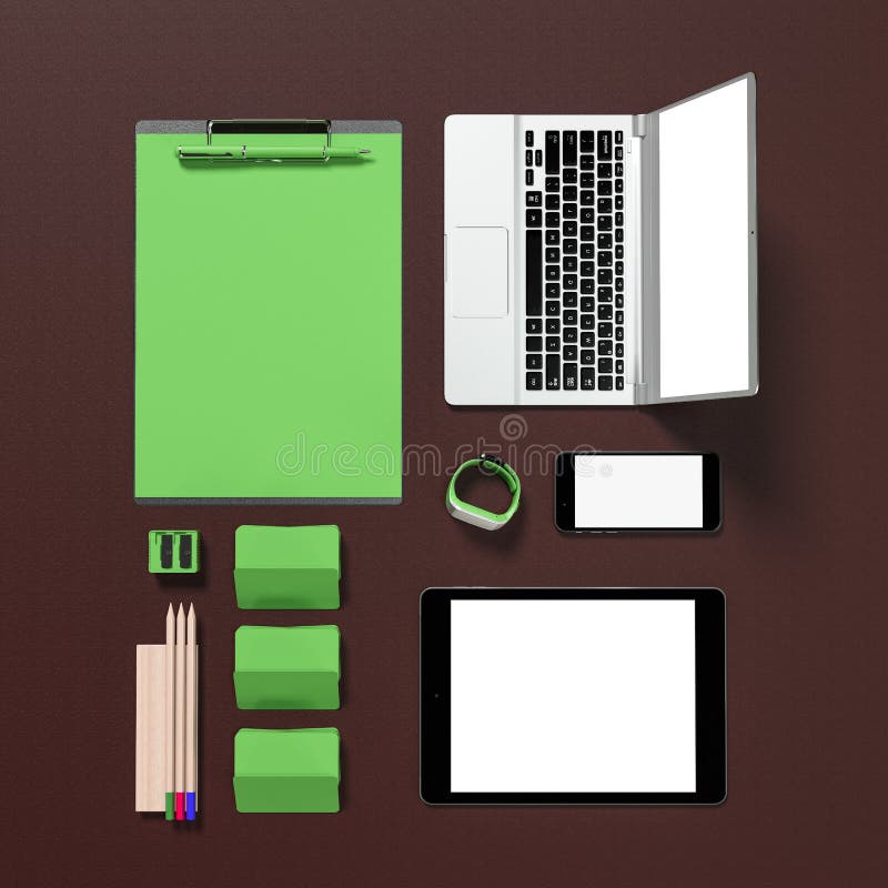 Mockup business template. stock illustration. Illustration of clean ...