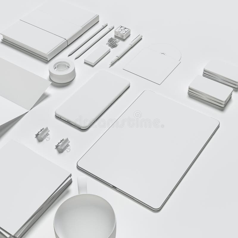 Mockup business template. stock illustration. Illustration of ...