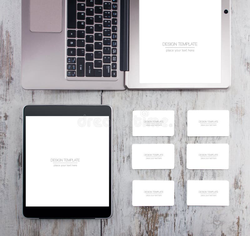 Mockup business template stock image. Image of disk, blank - 49217667