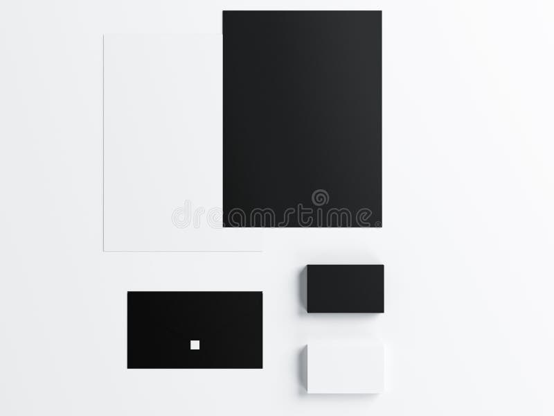 Mockup Business Template Set on White Background Stock Image - Image of ...