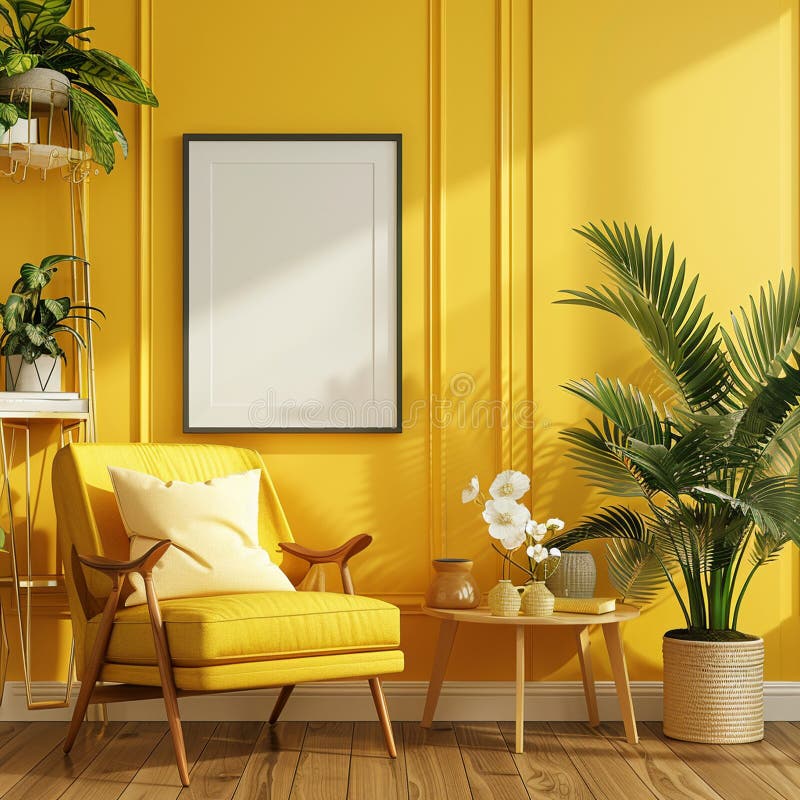 Mockup Artist Canvas in Vertical Format on Black Background. Format ...