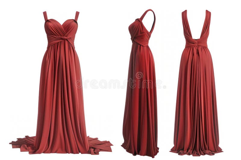 Mockup of a Chic and Elegant Evening Dress, Including Front and Back ...