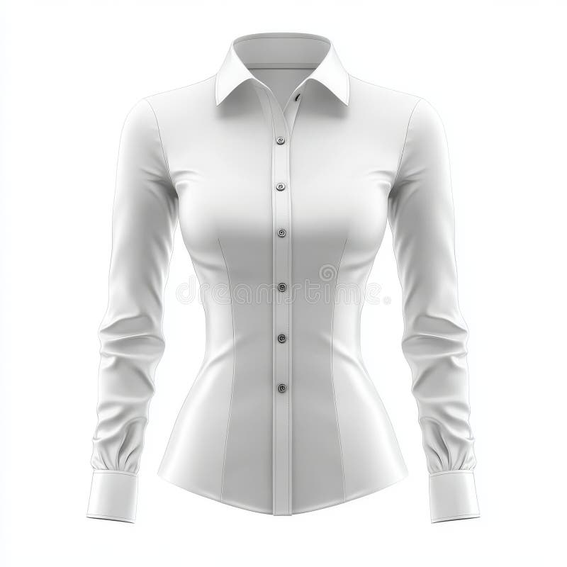 Mockup of a Classic White Shirt, Isolated, Featuring a Long-sleeved ...