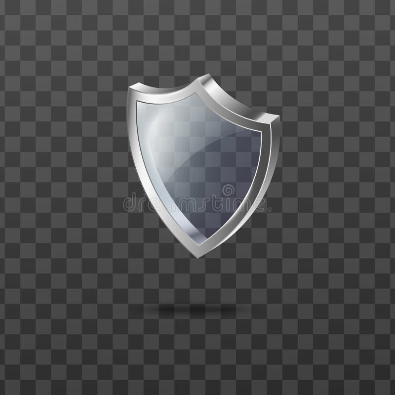 Mockup of Clear Transparent Glass Shield Realistic Vector Illustration ...