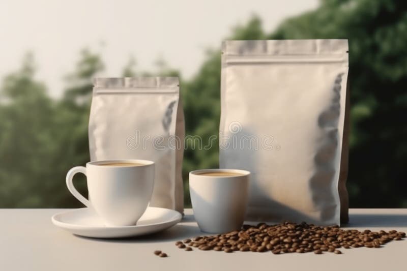 Mockup of Coffee Packaging Coffee Brand Stock Illustration ...