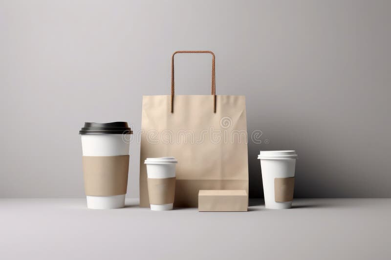 Mockup of Coffee Packaging Brand Generative AI Stock Illustration ...