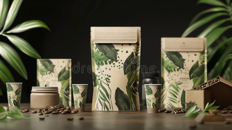 A Mockup of Coffee Packaging Design Using Eco-friendly Bamboo Materials ...