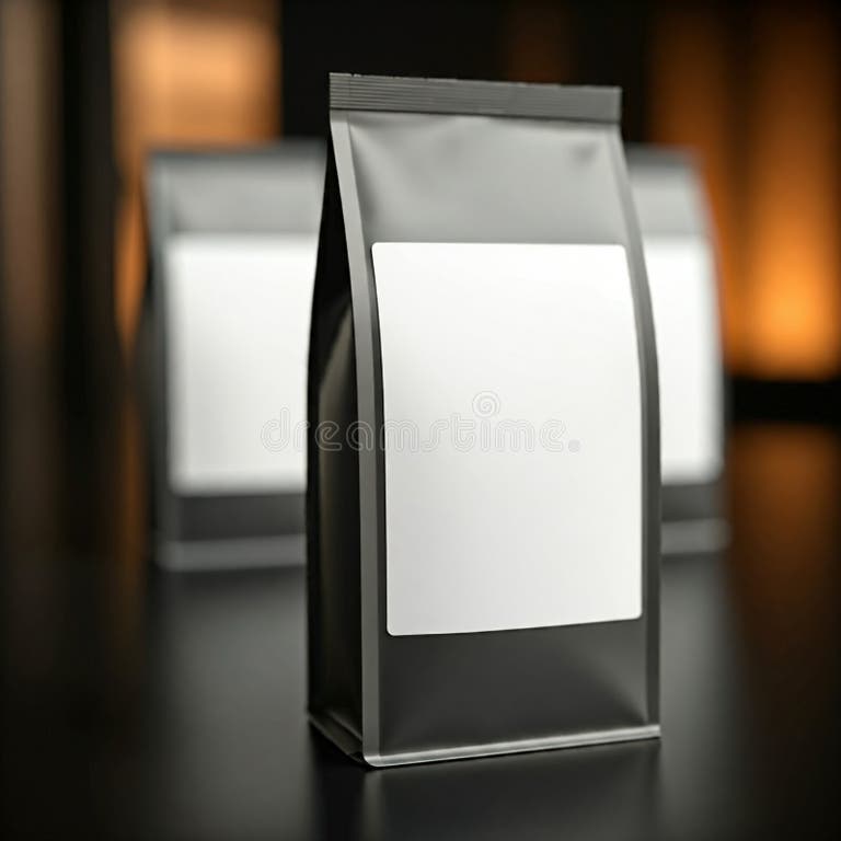 Mockup coffee packs stock illustration. Illustration of black - 350272474
