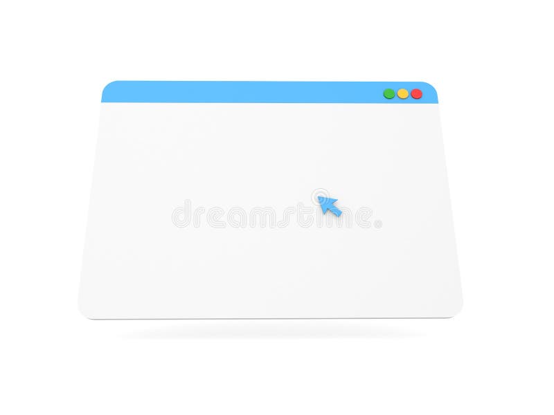 Mockup of Computer Internet Browser on a White Background. Stock ...