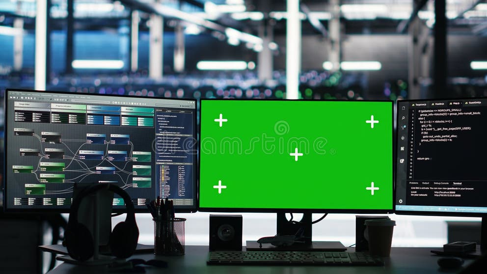 Mockup Computers in Data Center Facility Manage Supercomputers Hardware ...