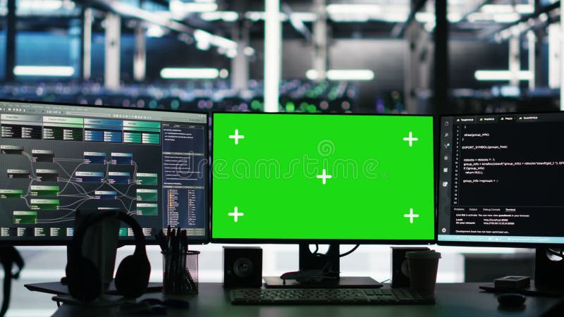 Mockup Computers in Data Center Facility Manage Supercomputers Hardware ...