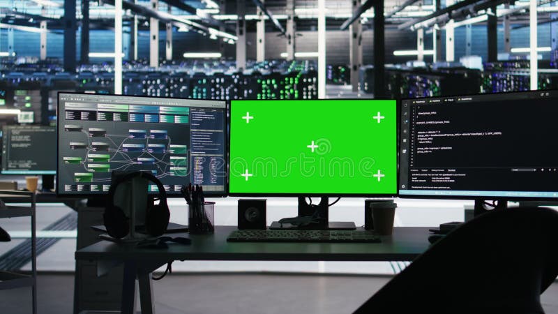 Mockup Computers in Data Center Facility Manage Supercomputers Hardware ...