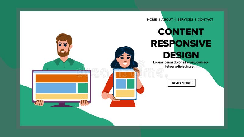 Mockup Content Responsive Design Vector Stock Illustration ...