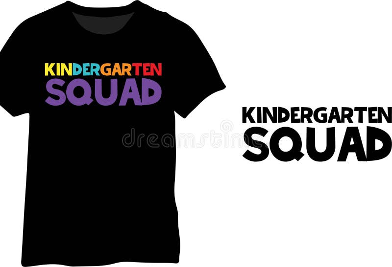 Kindergarten Squad Typography, Kindergarten Fun Typography Design Stock ...