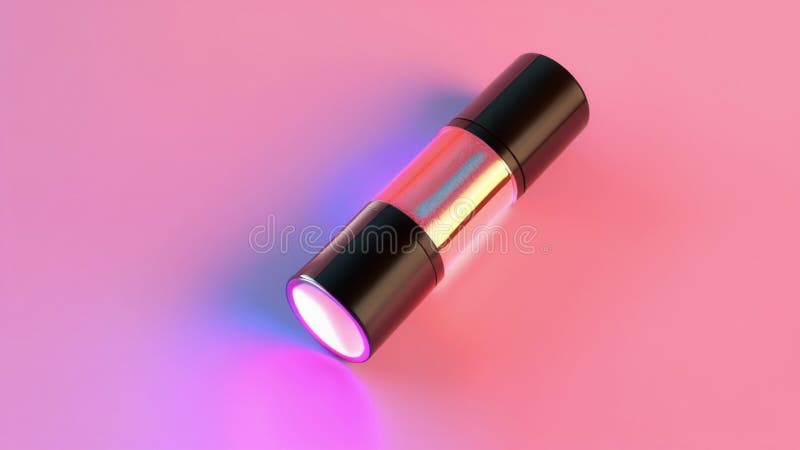 A Mockup for a Cream Highlighter Stick Featuring a Holographic Design ...