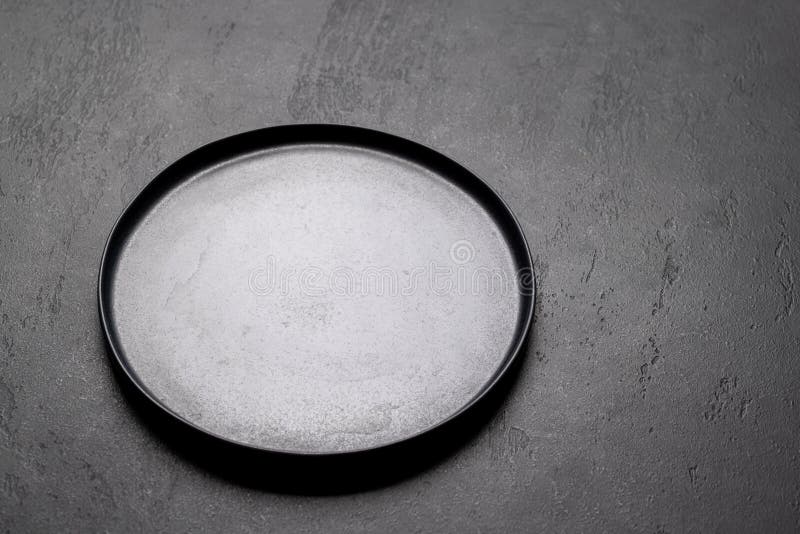 Mockup for a Delicious Meal. Empty Plate on a Table Stock Photo - Image ...