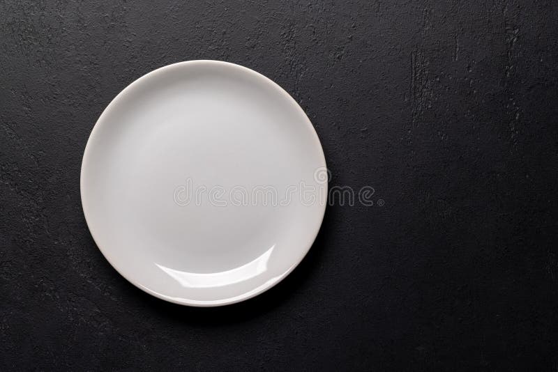Mockup for a Delicious Meal. Empty Plate on a Table Stock Image - Image ...