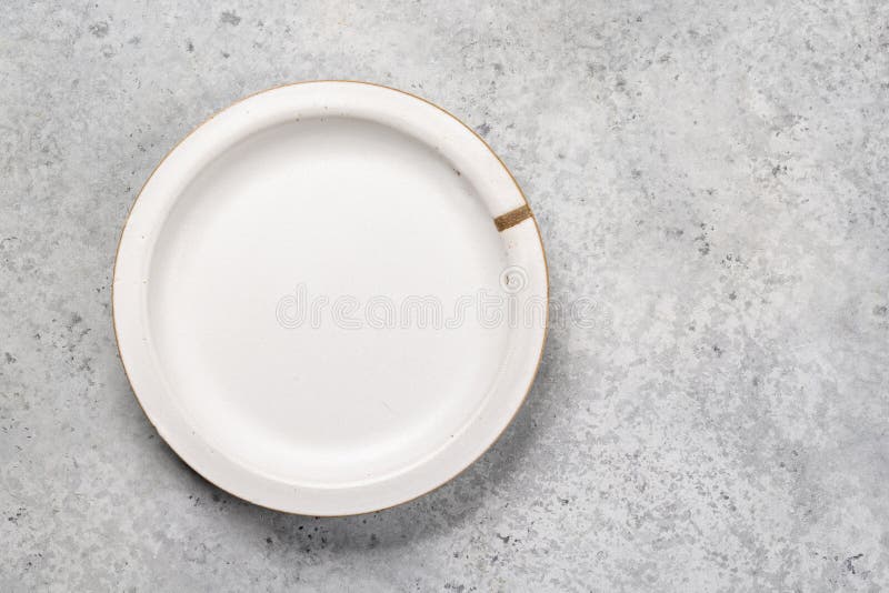 Mockup for a Delicious Meal. Empty Plate on a Table Stock Photo - Image ...