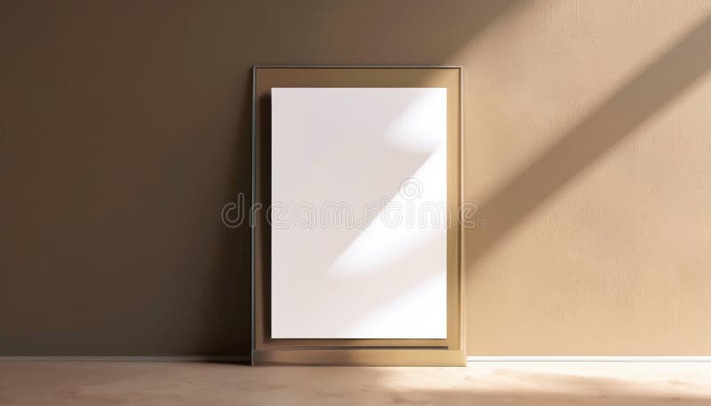Mockup Design of Clean Rectangular Poster on Wall with Natural Light ...