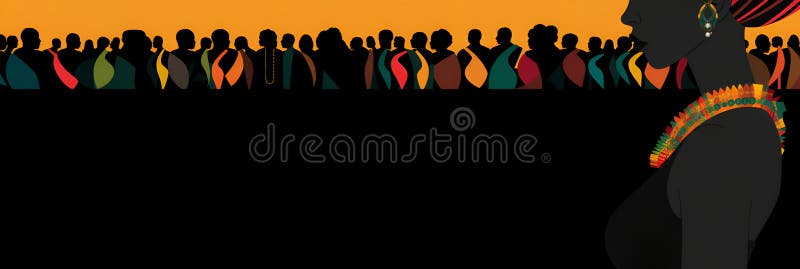 Black History Month Symbolizing Unity and Pride. Banner for Design ...