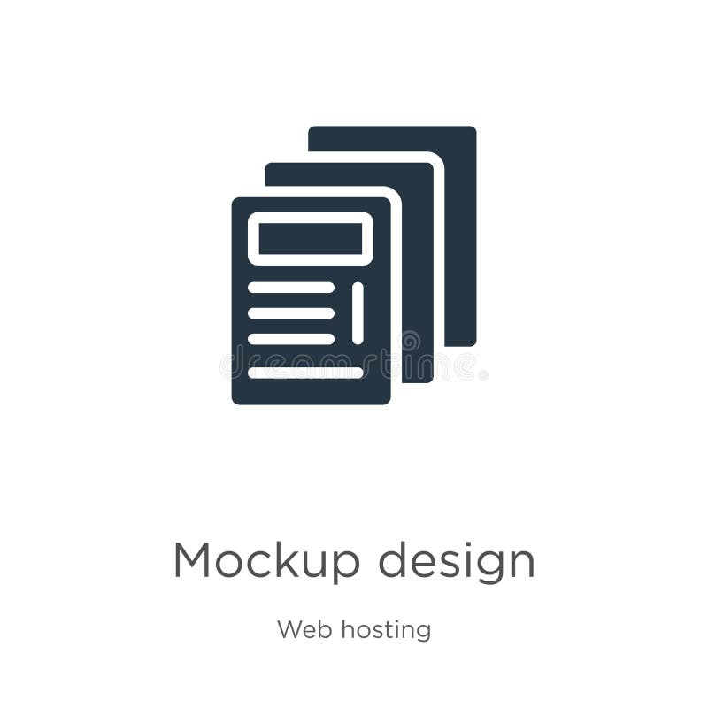 Mockup Design Icon Vector. Trendy Flat Mockup Design Icon from Web ...