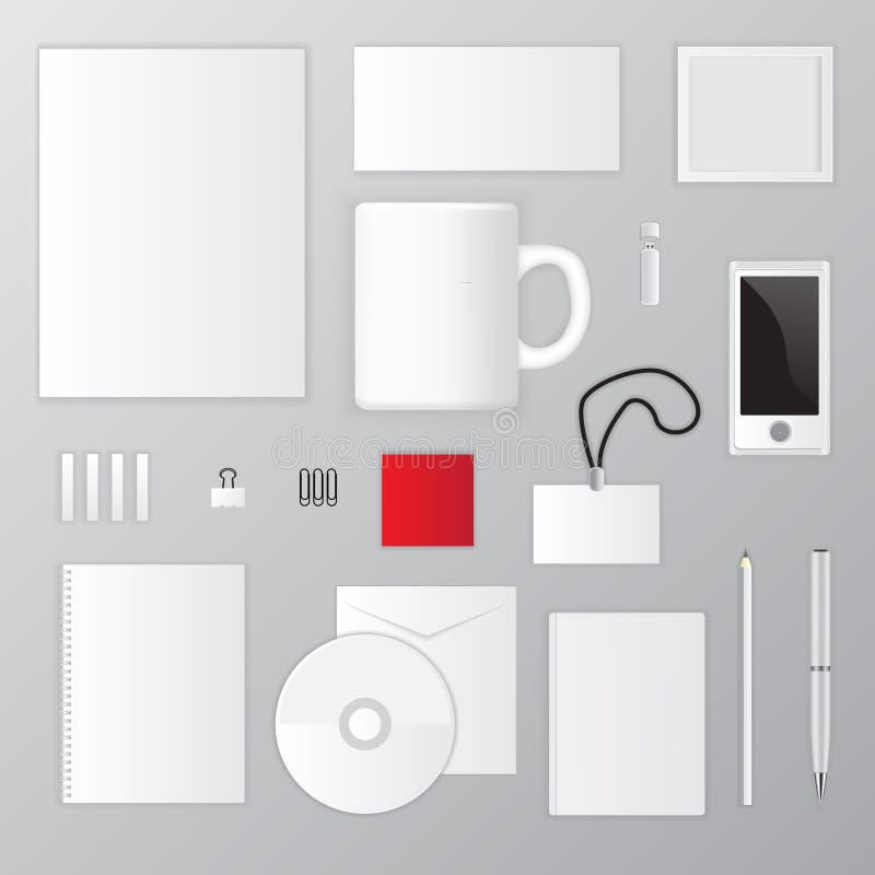 Mockup Design Template Elements Vector Illustration Stock Vector ...