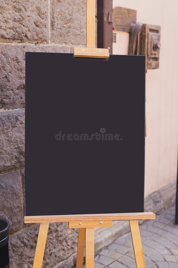 Mockup Empty Blank of Cafe Menu Chalkboard on Street - Copy Space and ...