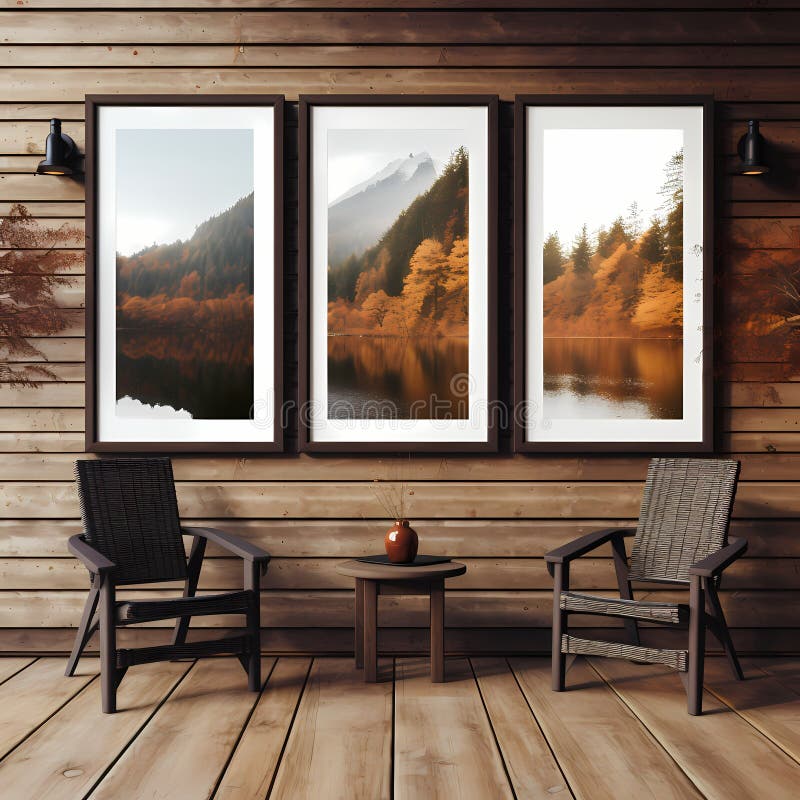 Mockup Empty Frame on Realistic Setting for Product Display ...