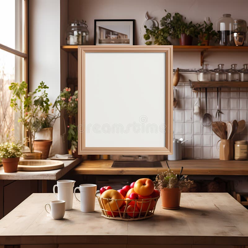Mockup Empty Frame on Realistic Setting for Product Display ...