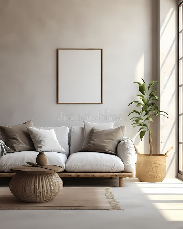 Mockup Empty Frame on Realistic Setting for Product Display ...