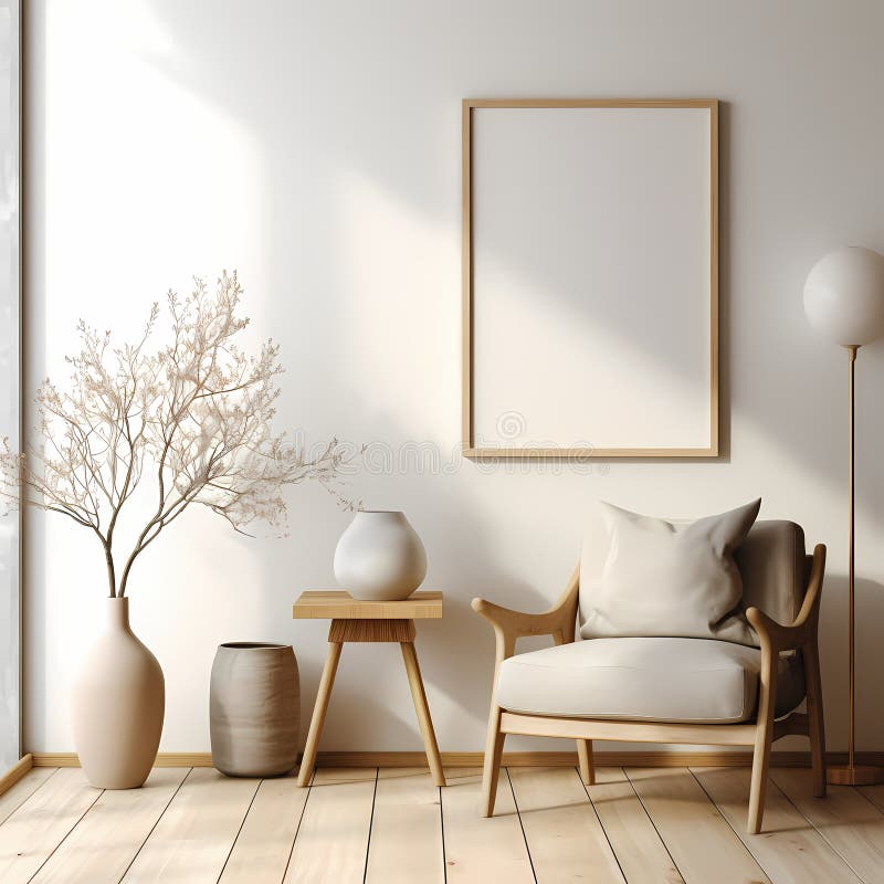 Mockup Empty Frame on Realistic Setting for Product Display ...