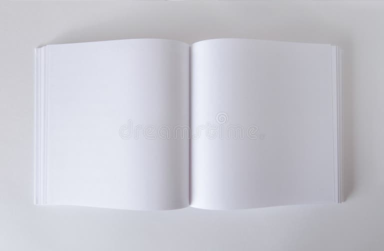 Mockup of an Empty Open Book in Square Format. Template for Design ...