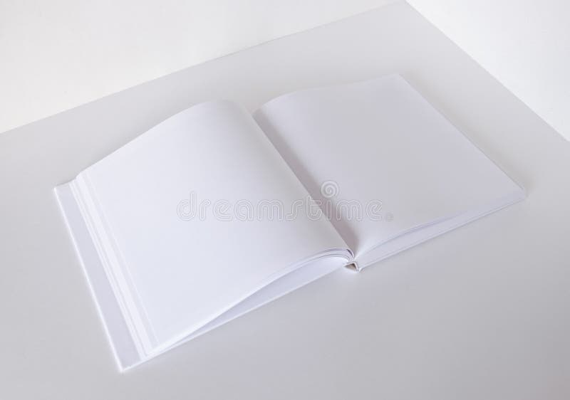 Mockup of an Empty Open Book in Square Format. Template for Design ...